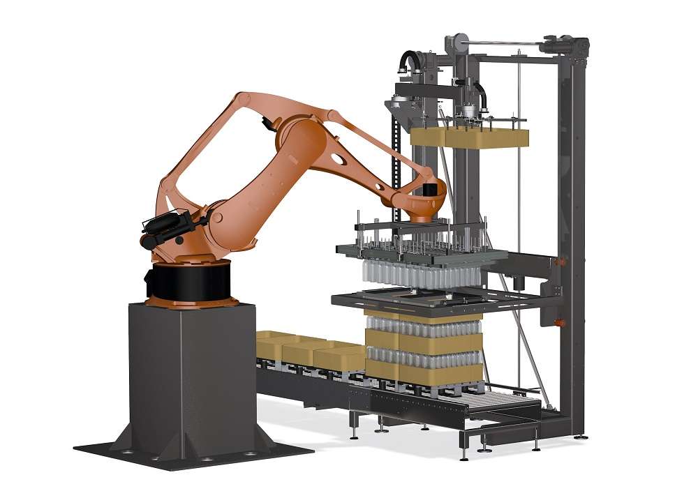 Two-column centering device for maximum palletizing accuracy | KHS Group